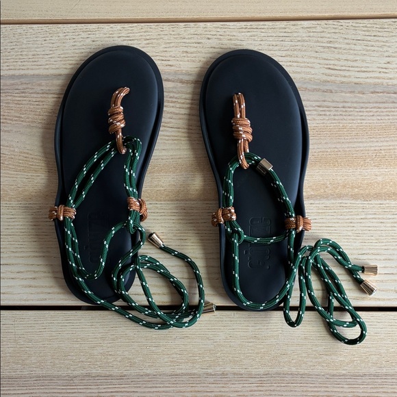 Flowze | Shoes | Flowze Paracord Sandals With Green And Brown Details ...